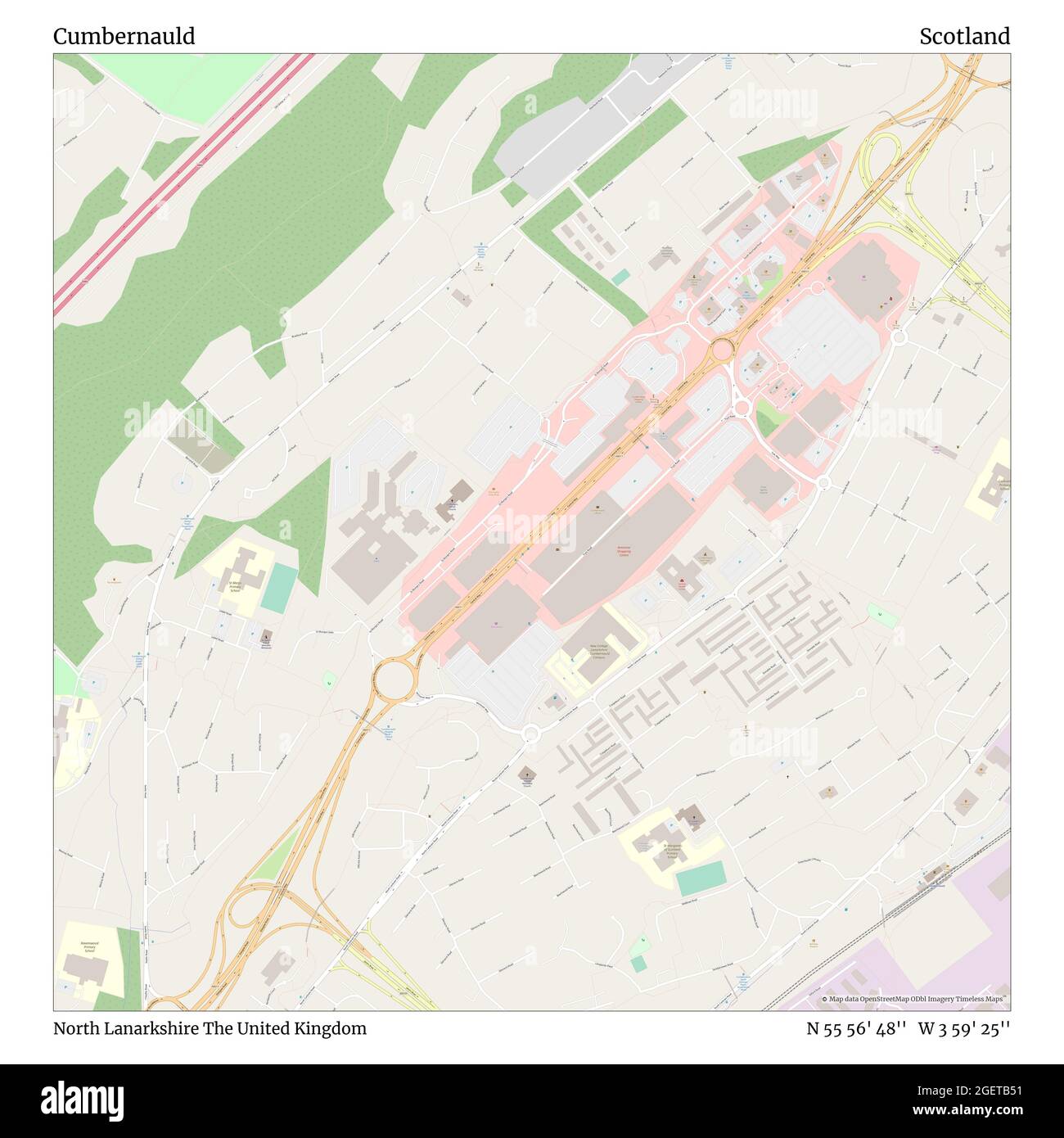 Carte de cumbernauld Banque de photographies et d’images à haute ...