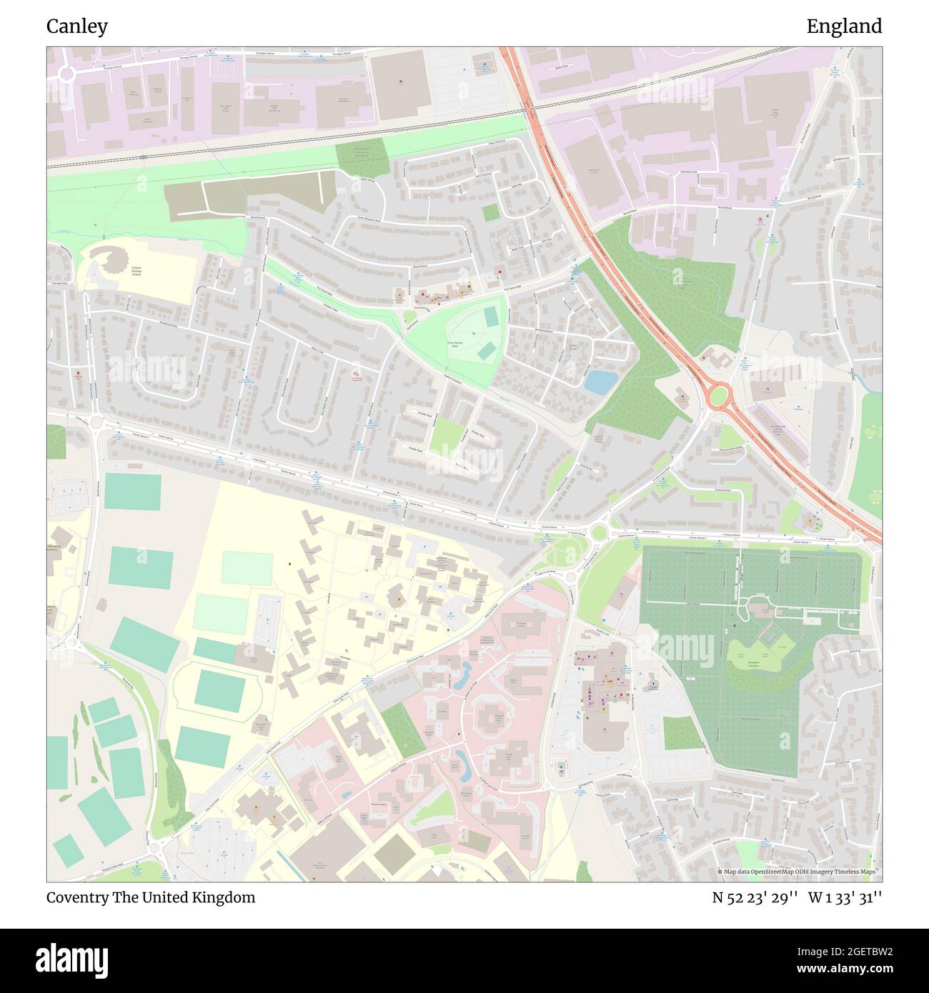 Mappa di coventry Banque d'images détourées - Alamy