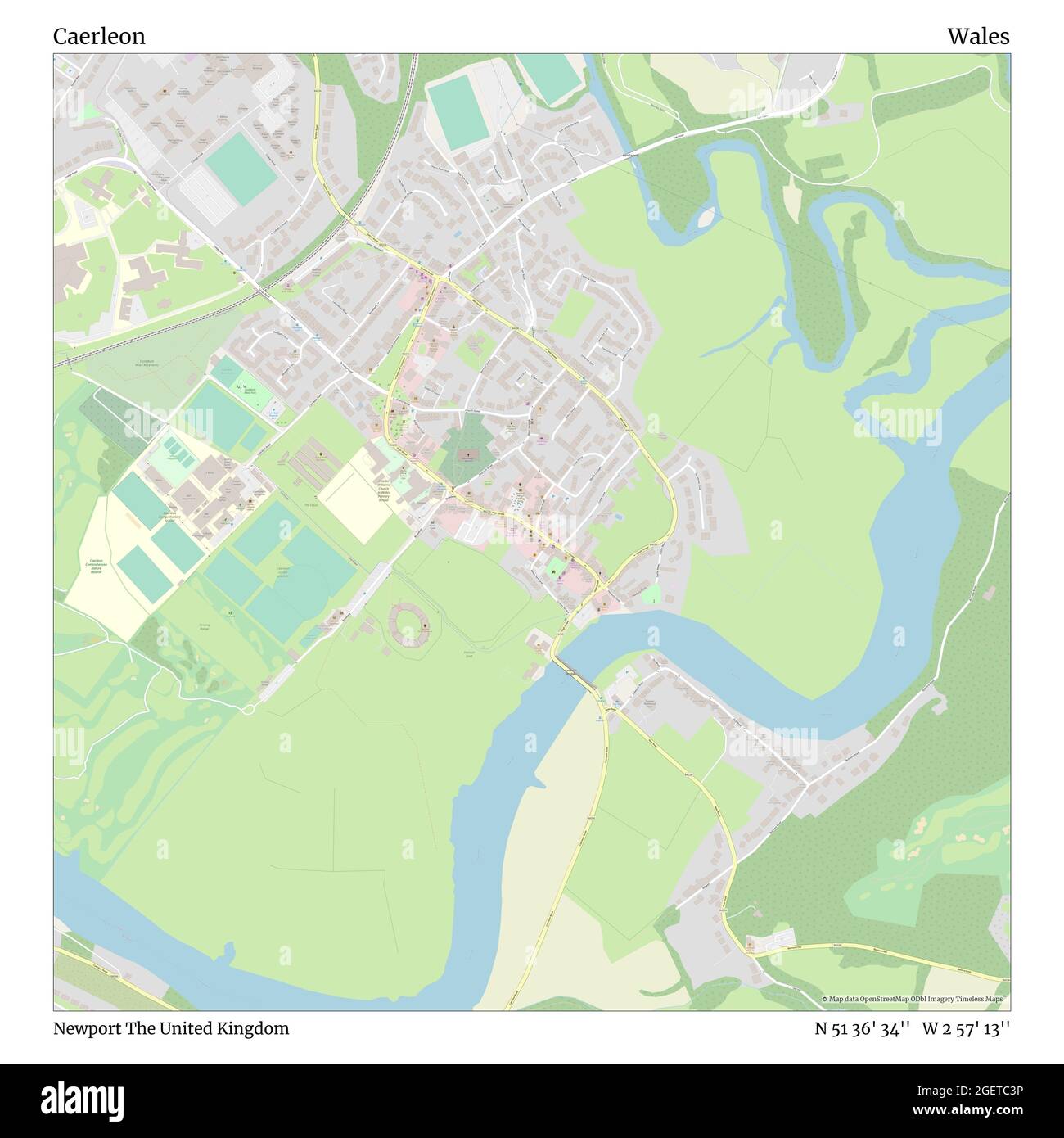 Caerleon, Newport, Royaume-Uni, pays de Galles, N 51 36' 34'', W 2 57 ...