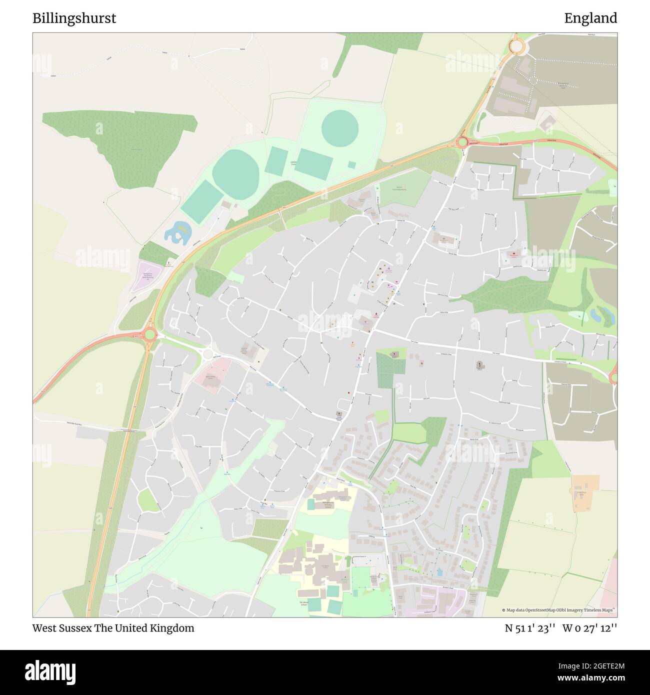 Carte de billingshurst Banque de photographies et d’images à haute ...