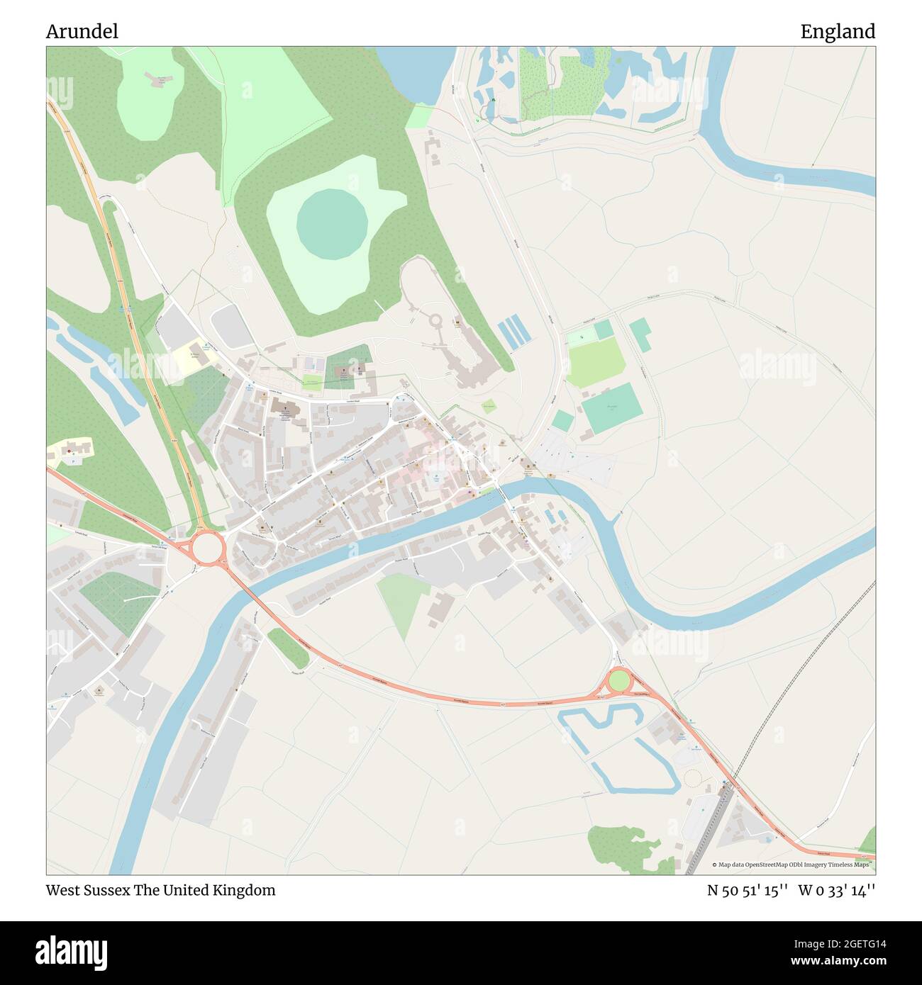 Carte de arundel Banque d'images détourées - Alamy