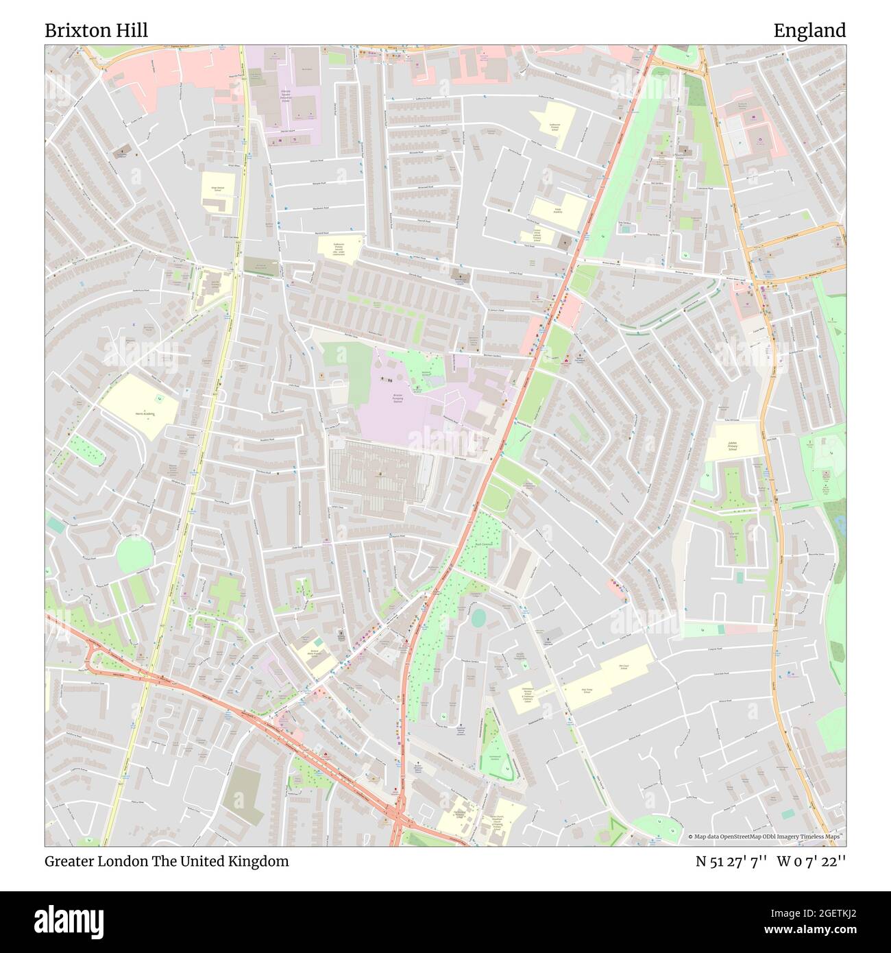 Carte de brixton Banque d'images détourées - Alamy