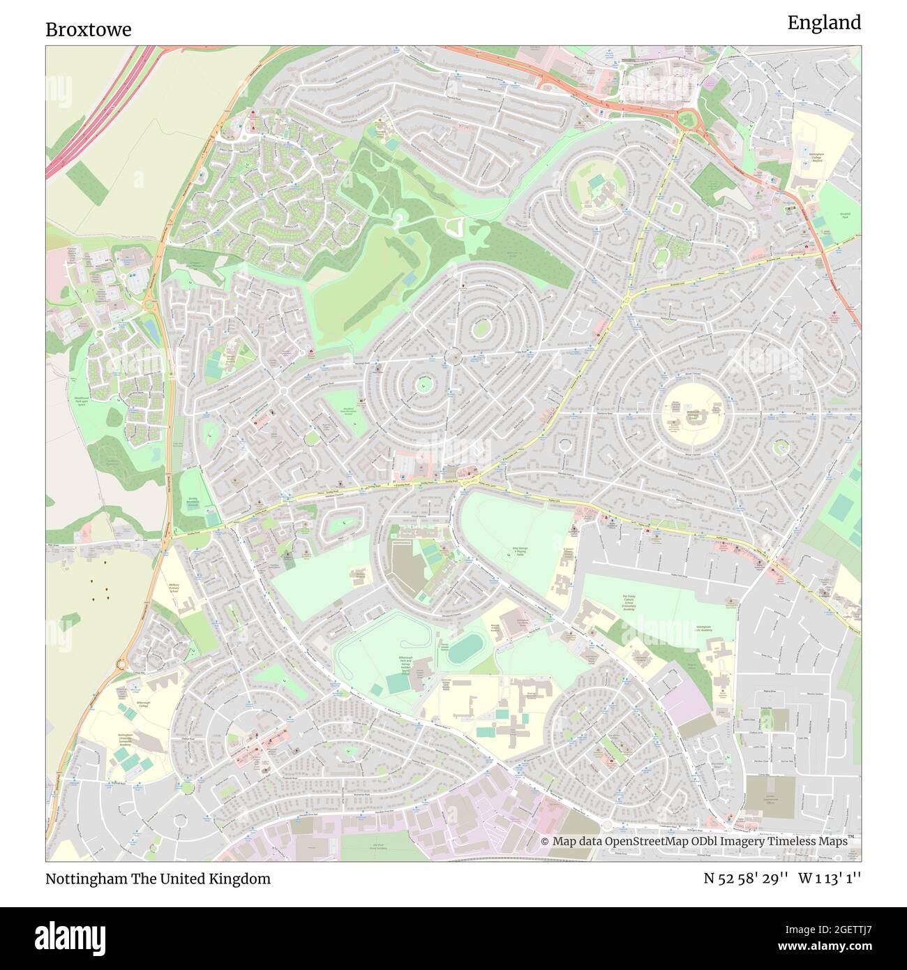 Nottingham map Banque de photographies et d’images à haute résolution ...