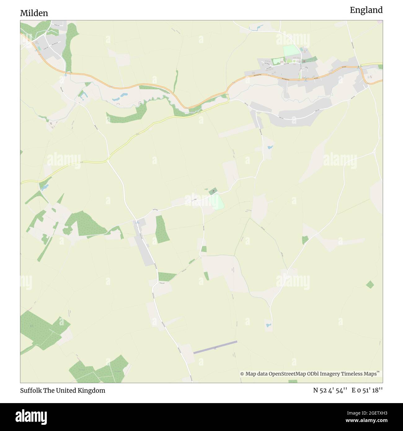 Milden, Suffolk, Royaume-Uni, Angleterre, N 52 4' 54'', E 0 51' 18 ...