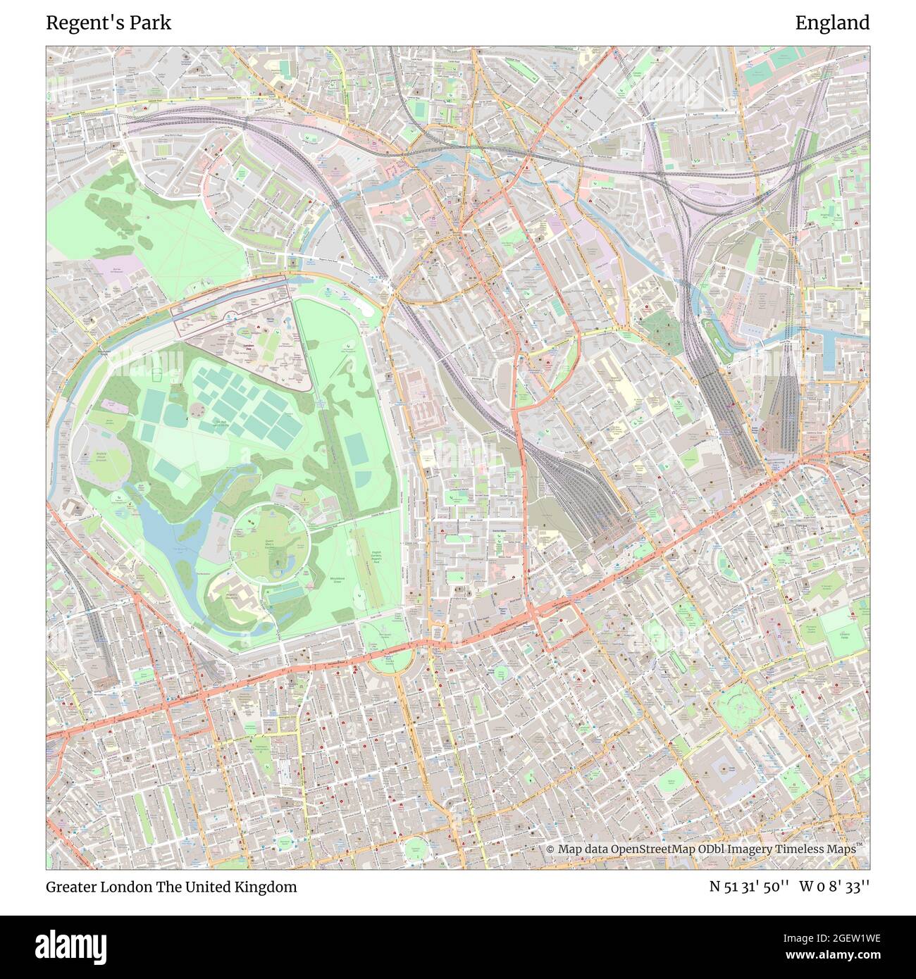 Regents park map london Banque d'images détourées - Alamy