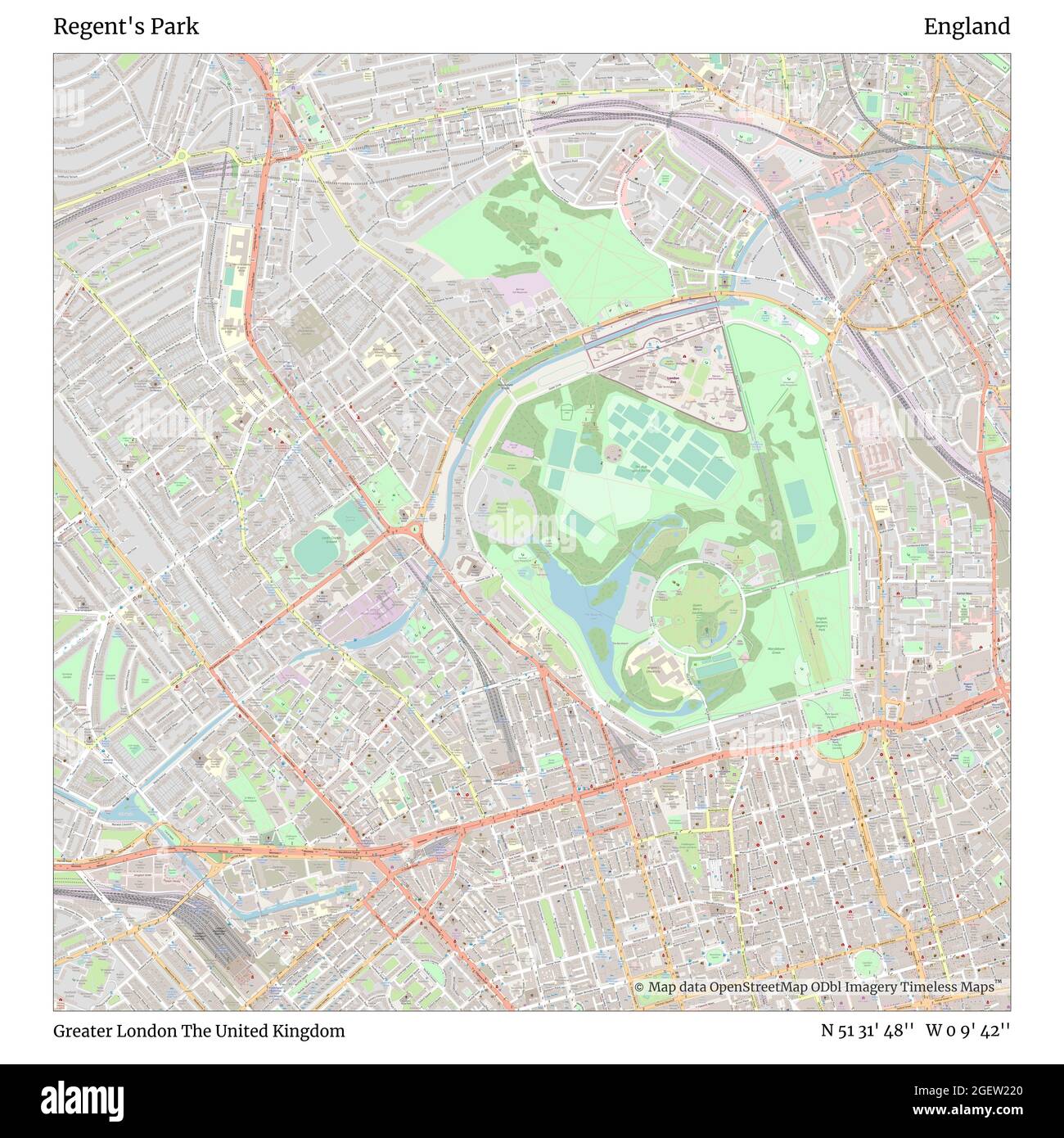 Regents park map london Banque d'images détourées - Alamy
