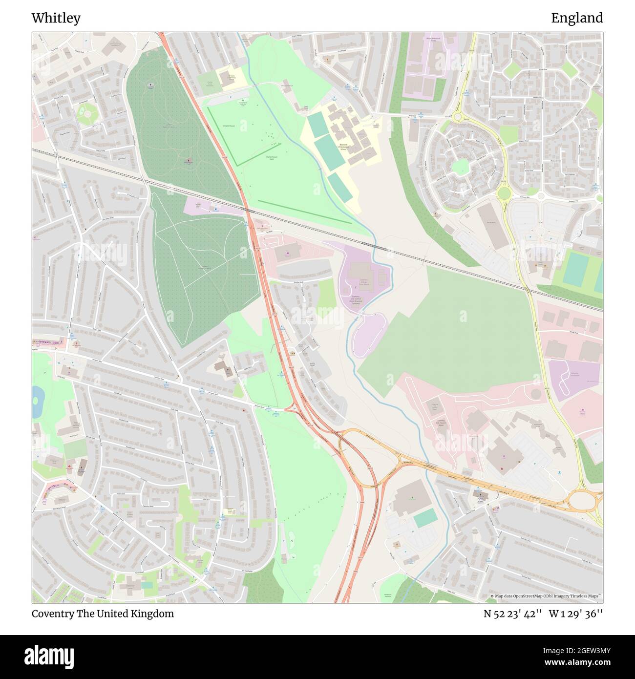 Mappa di coventry Banque d'images détourées - Alamy