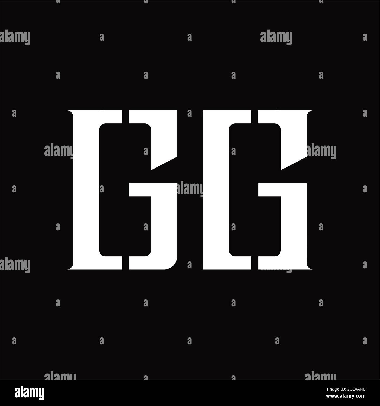 Logo gg Banque d'images vectorielles - Alamy