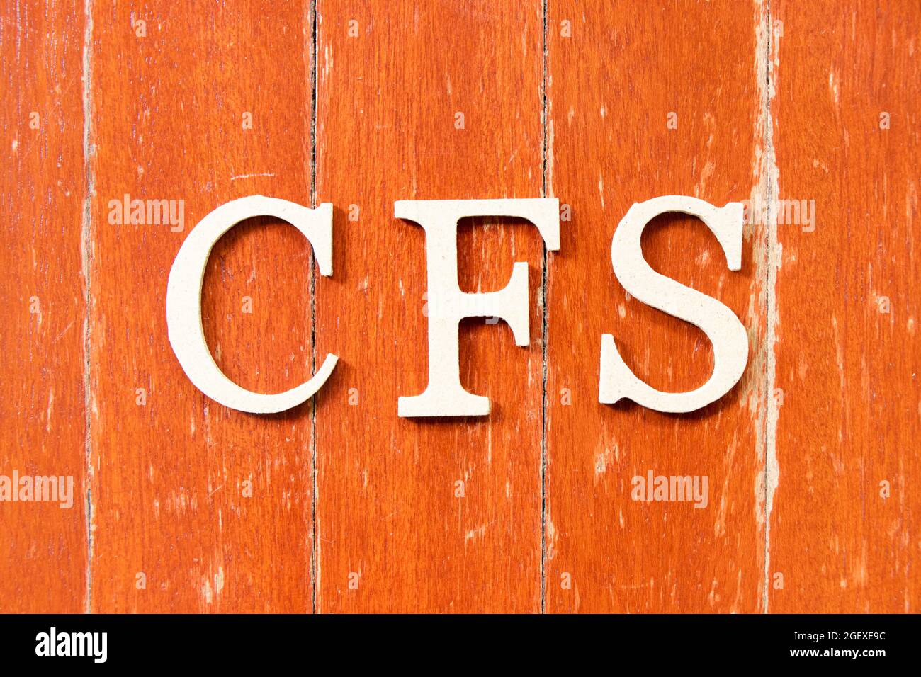 Lettre alphabétique en mot CFS (abréviation de Container Freight ...