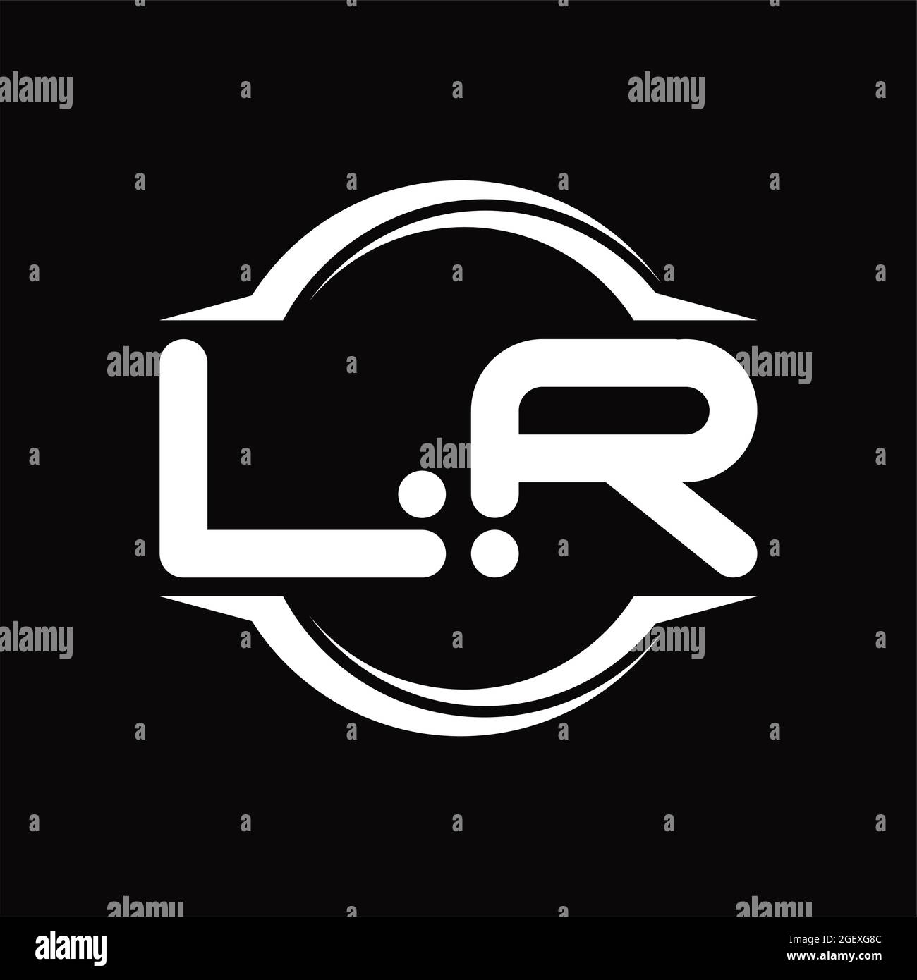 Logo des initiales lr Banque d'images vectorielles - Alamy