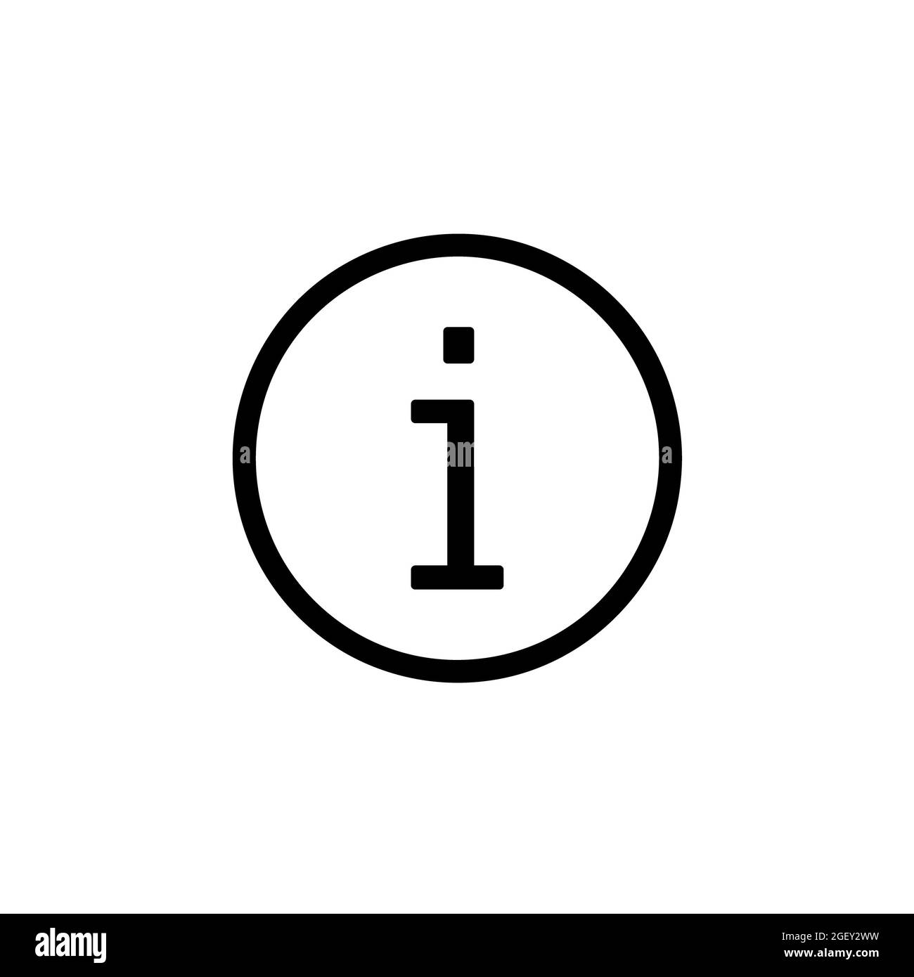 Icône informations. Pictogramme plat pour toile. Trait. Symbole de ...