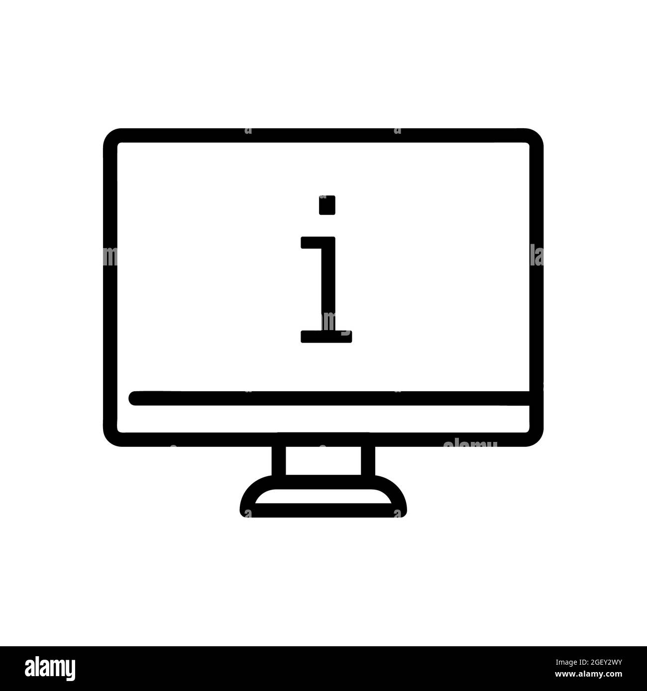 Icône informations. Pictogramme plat pour toile. Trait. Symbole de ...