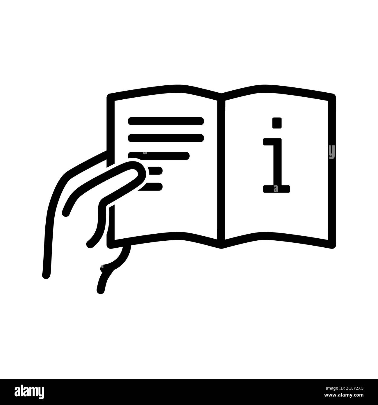 Icône informations. Pictogramme plat pour toile. Trait. Symbole de ...