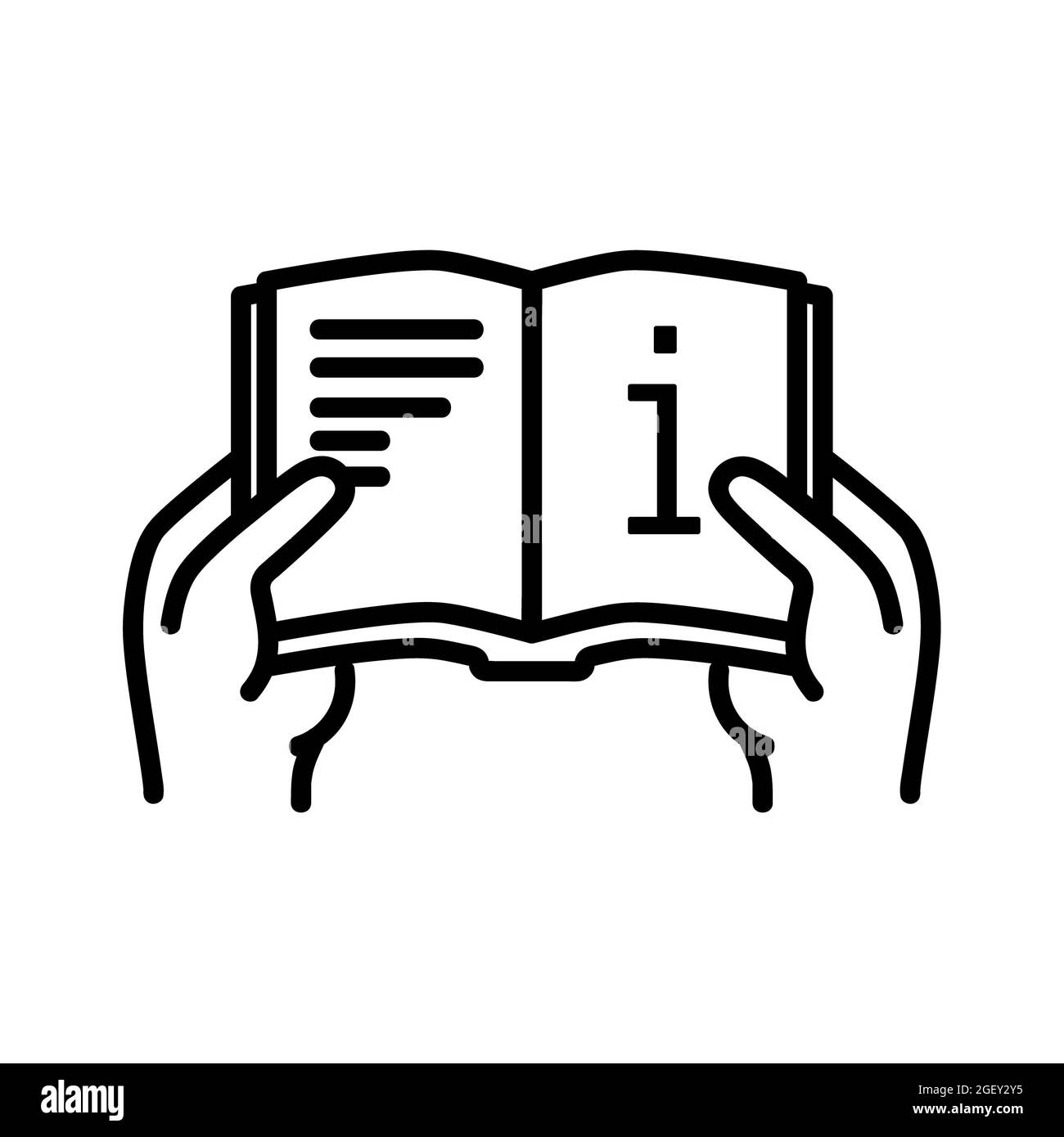 Icône informations. Pictogramme plat pour toile. Trait. Symbole de ...