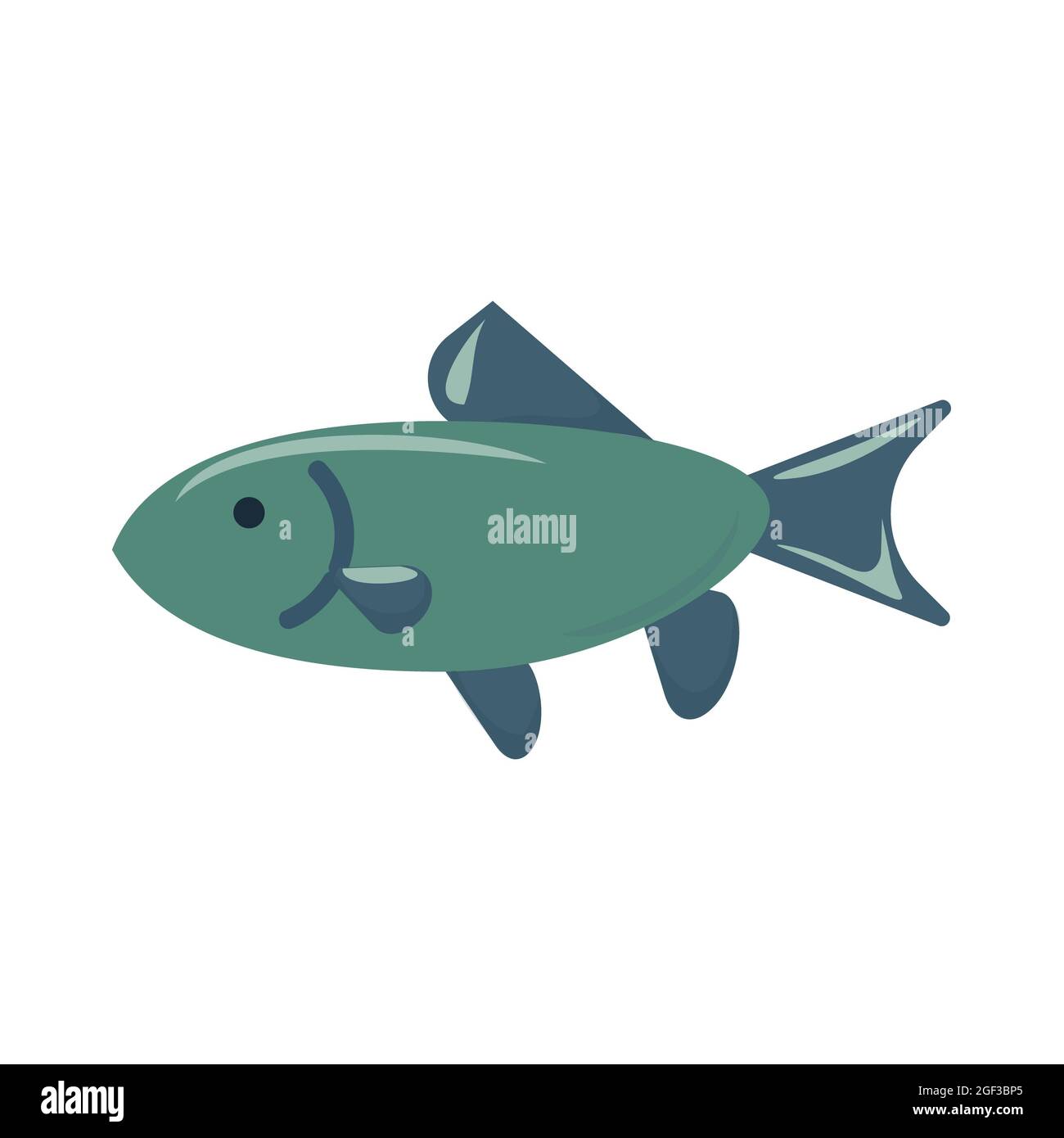 Icône poisson plat. Pictogramme pour le Web. Symbole simple isolé sur ...