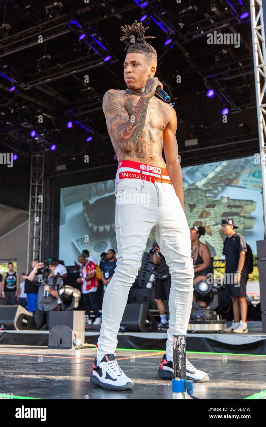 NLE Choppa (Bryson Lashun Potts) lors du festival lyrique de musique d ...