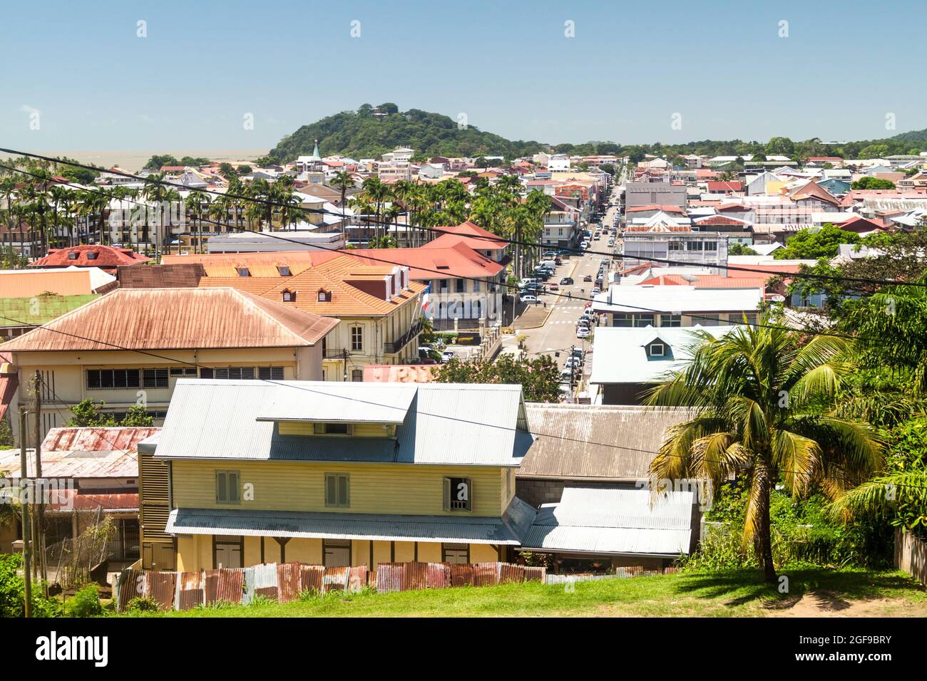 Vue aérienne de Cayenne, capitale de la Guyane française Photo Stock ...