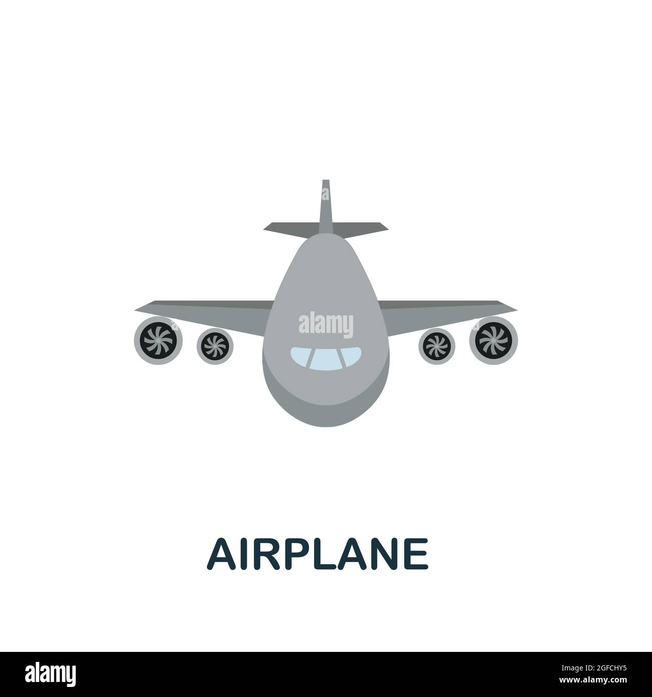 Icône avion. Élément d'affichage plat de la collection de transport ...