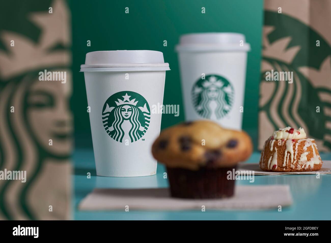 Starbucks coffee shop logo Banque de photographies et d’images à haute ...