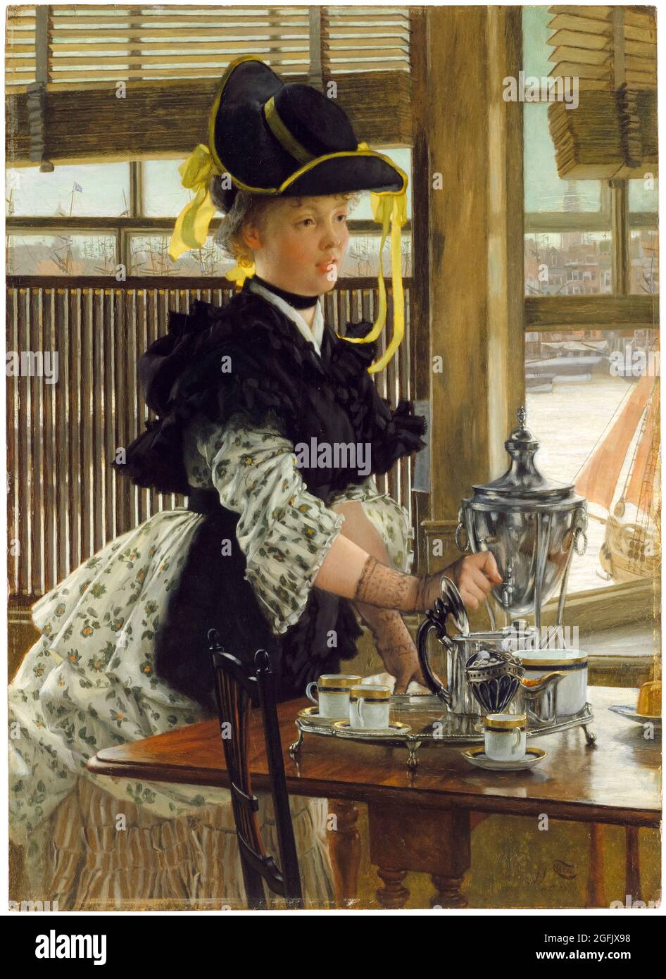 Jacques Joseph Tissot (James Tissot), thé, peinture, 1872 Photo Stock ...
