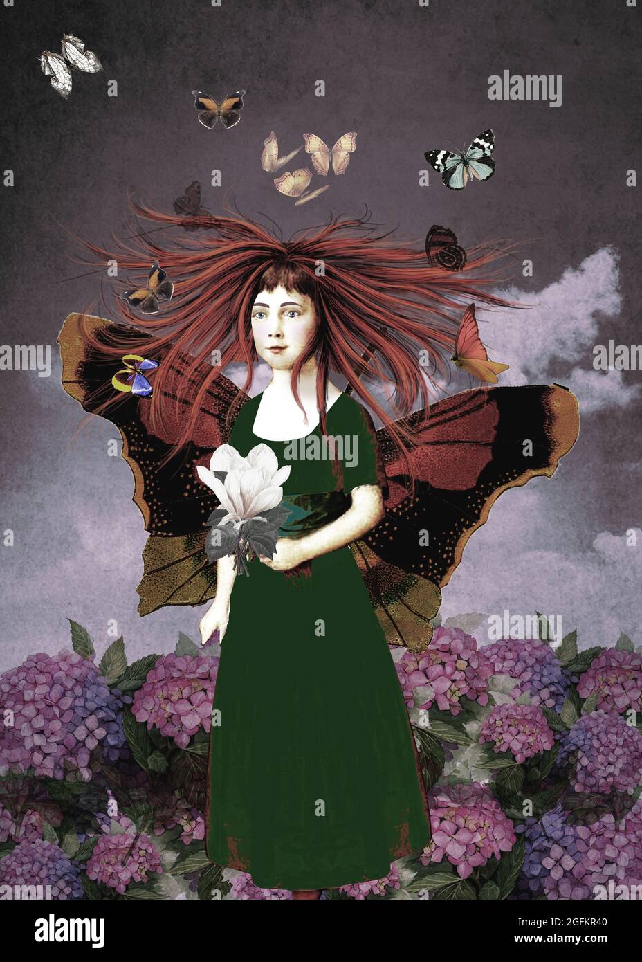 Fille papillon Banque de photographies et d’images à haute résolution ...