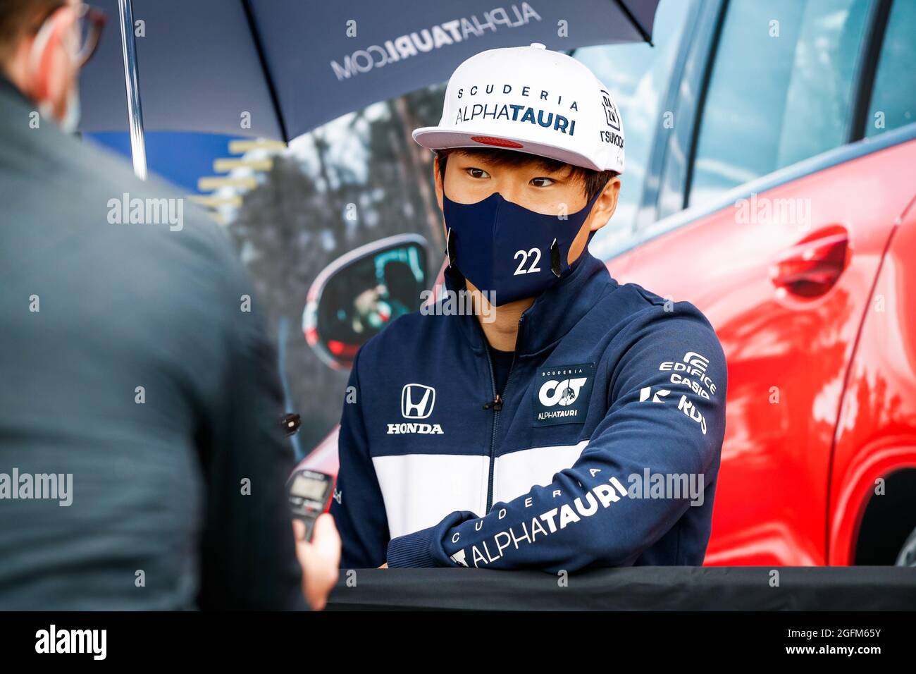 TSUNODA Yuki (jap), Scuderia AlphaTauri Honda AT02, portrait lors du Grand Prix de Belgique de ...
