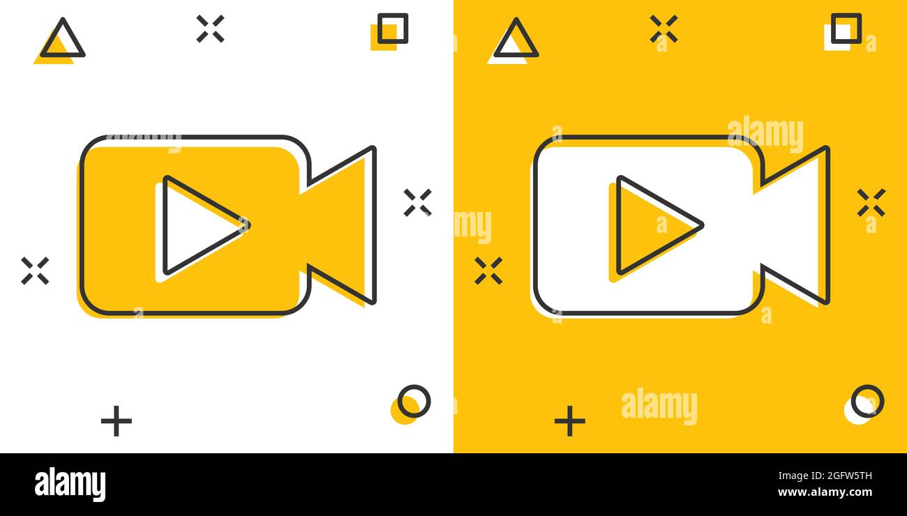 L'icône de caméra vidéo dans le style comique. Vector Cartoon Movie ...