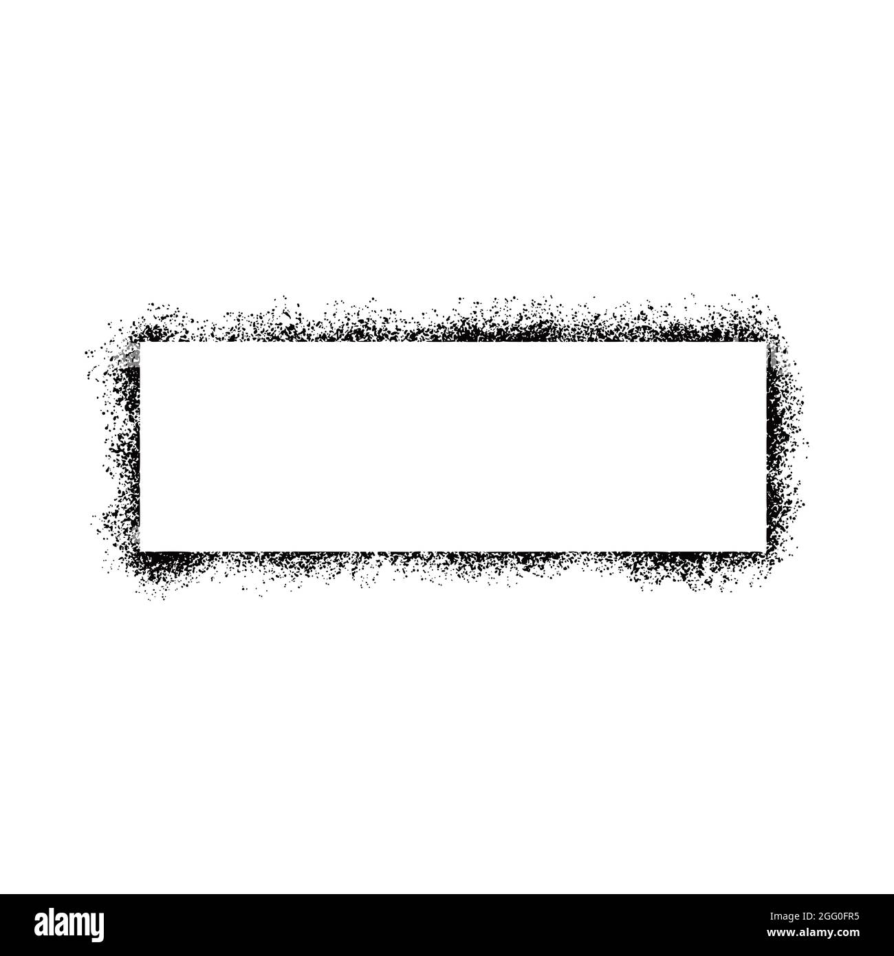 Cadre de peinture en spray à pochoir. Grunge style graffiti cadre noir ...