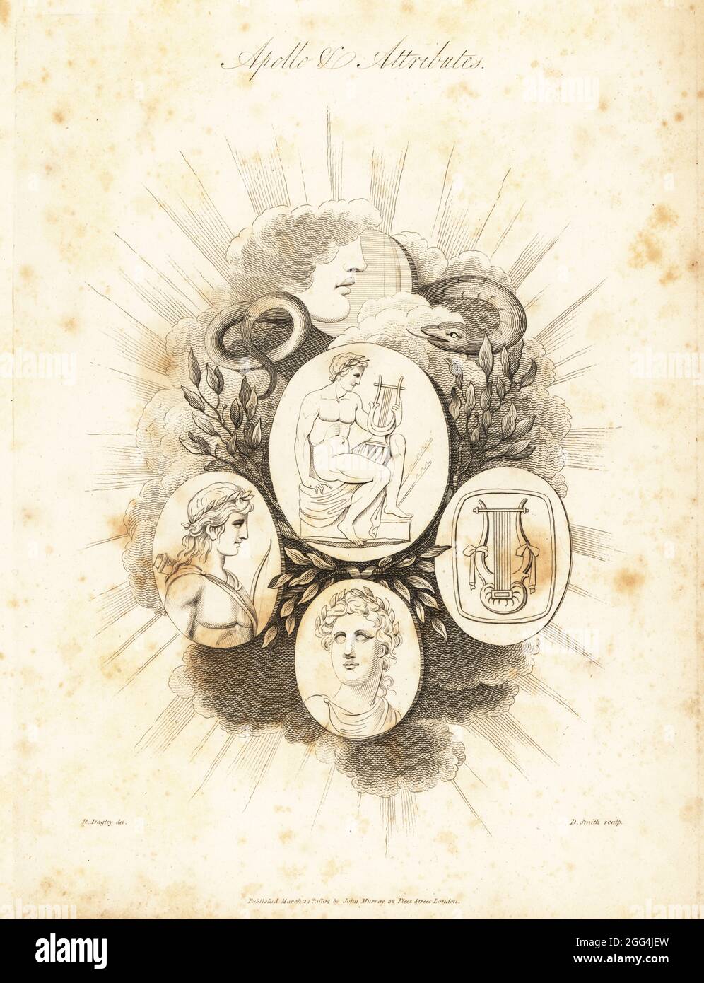 Apollon dieu grec dessin lyre Banque de photographies et d’images à ...