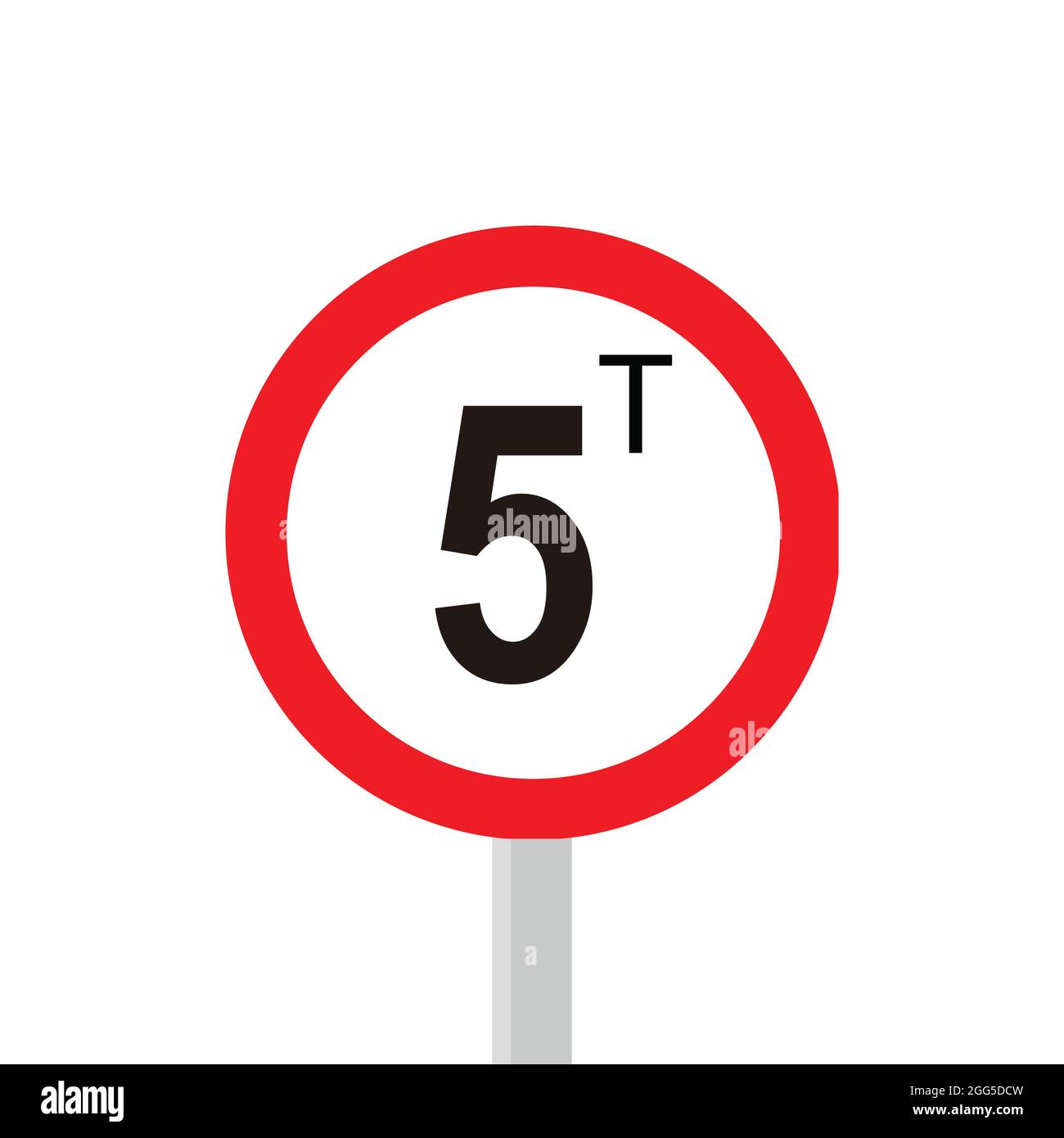 panneaux de signalisation charge maximale de 5 tonnes. icône et panneau ...