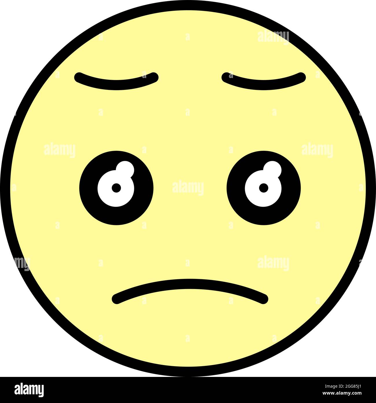 Emoticon smiley yellow confused Banque de photographies et d’images à ...