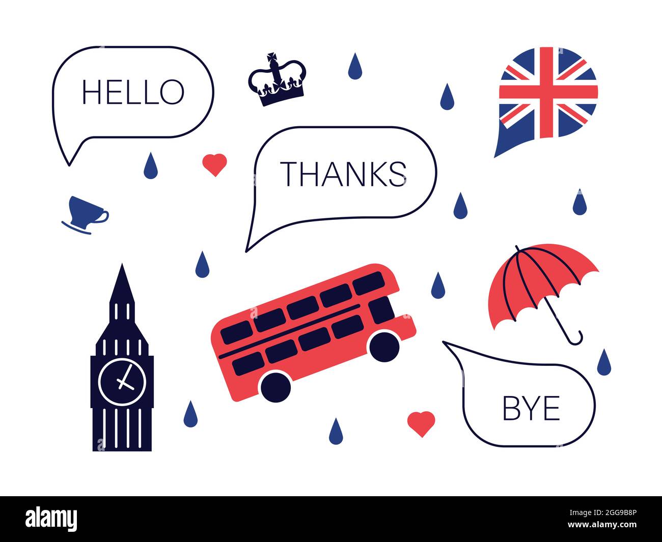 Ensemble de symboles, objets et discours à bulles de la culture ...