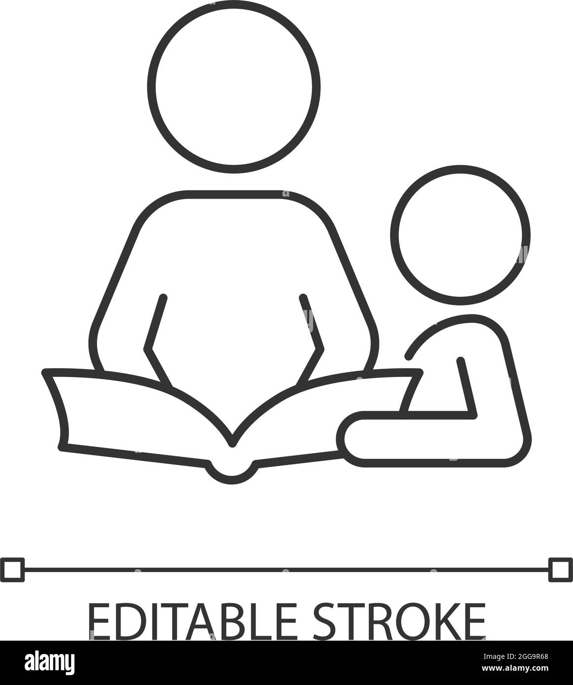 Pictogramme enfant histoire Banque d'images noir et blanc - Alamy