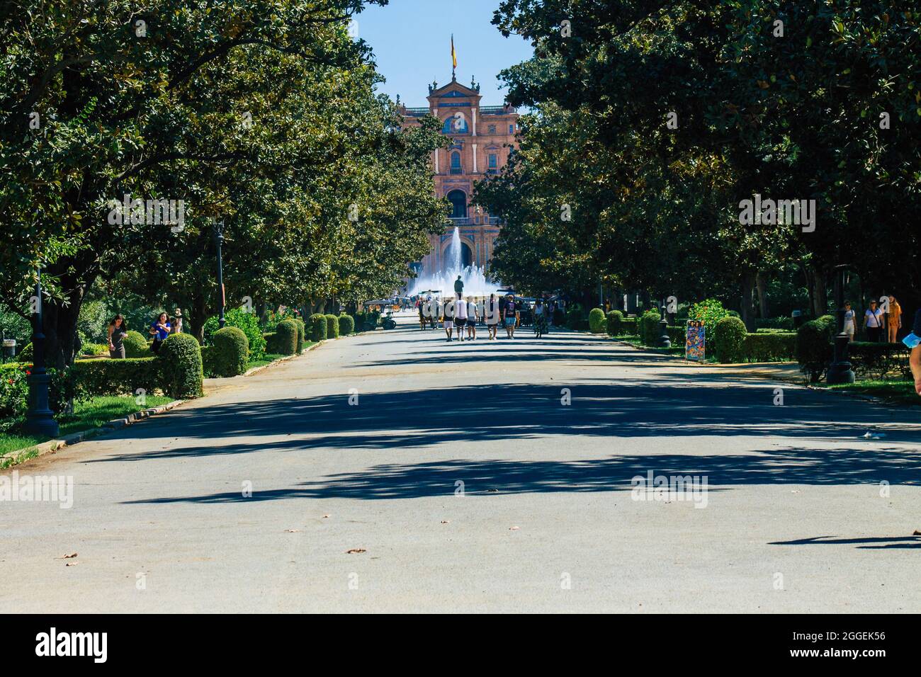 Séville Espagne 28 août 2021 le Parc Maria Luisa est le premier parc ...