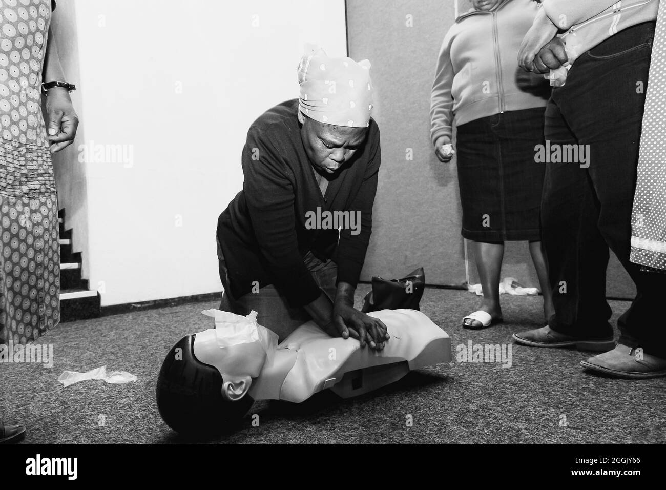 Formation en sante afrique Banque d'images noir et blanc - Alamy