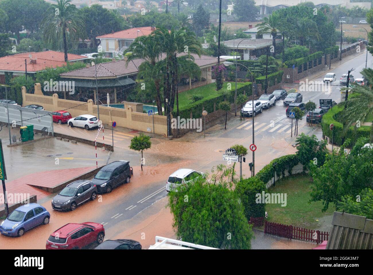 Valencia. Inondations. Inondation de l'Espagne. Rues inondées par les ...