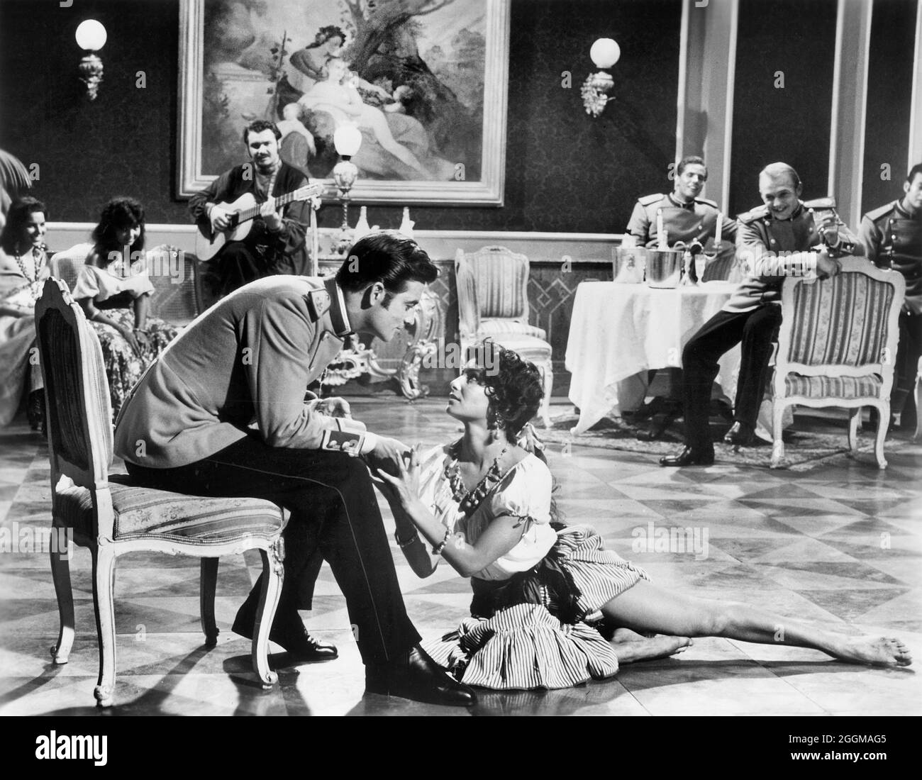 Gipsy Dancer divertissant russe Cadet, sur le tournage du film italien ...