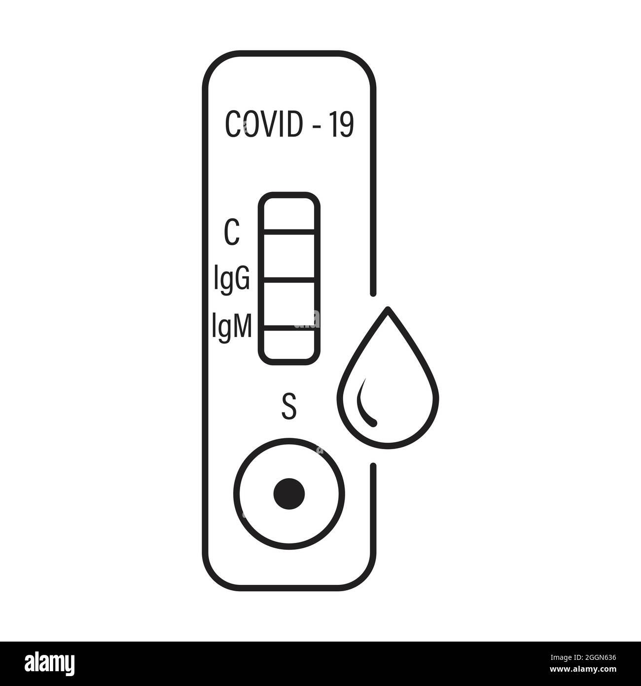 Autotest du coronavirus Banque d'images vectorielles - Alamy