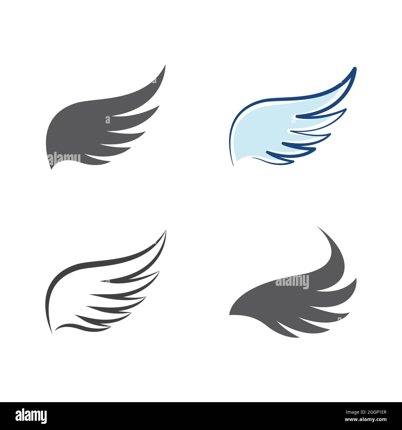 Aile d'oiseau Colombe Modèle Logo vector illustration Photo Stock - Alamy