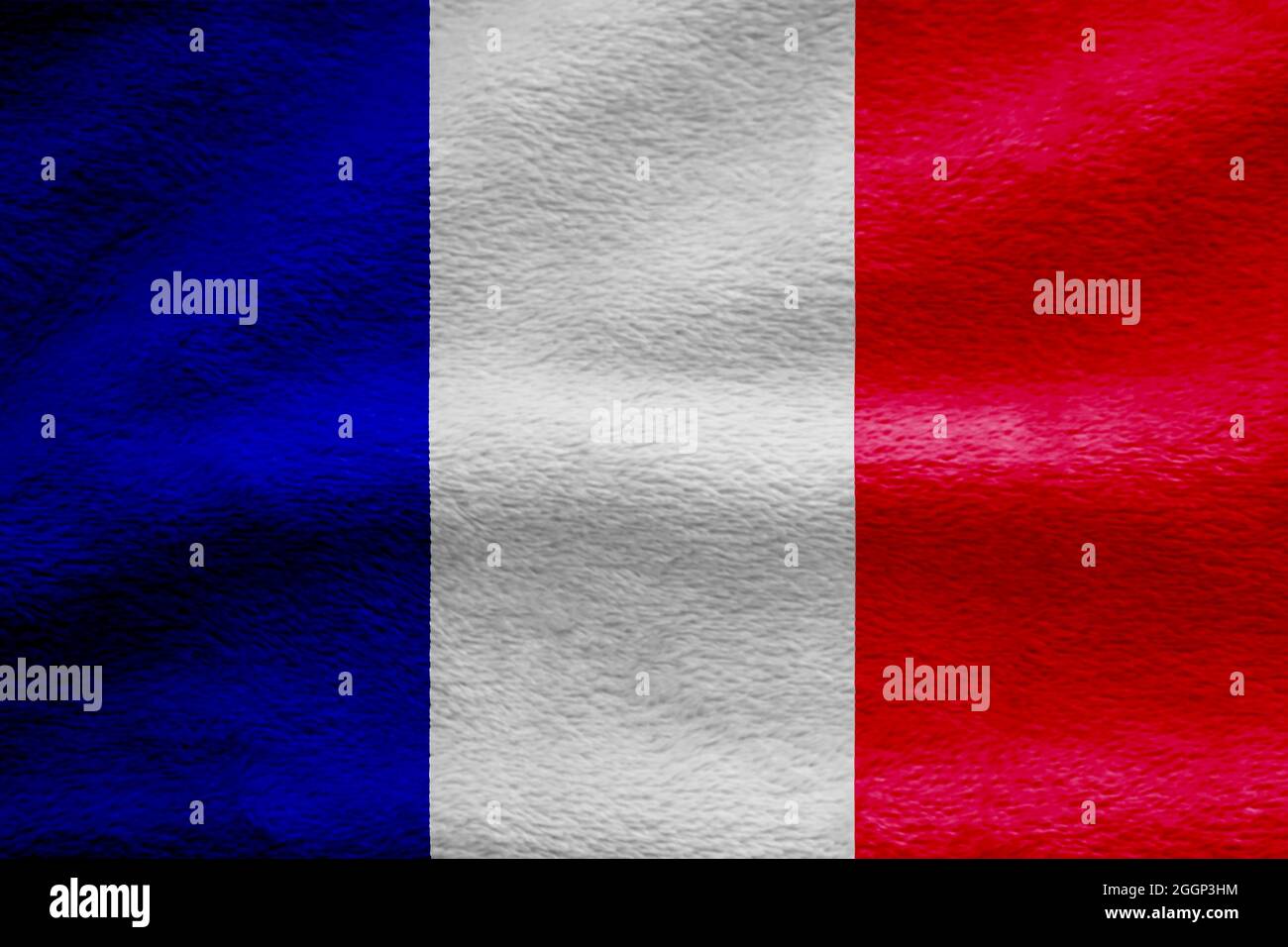 France drapeau tissu vague texture arrière-plan, illustration 3D Photo ...