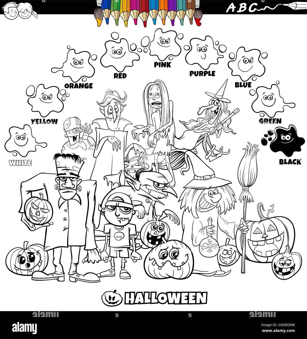 Sorciere Coloriage Maternelle Banque De Photographies Et Dimages à