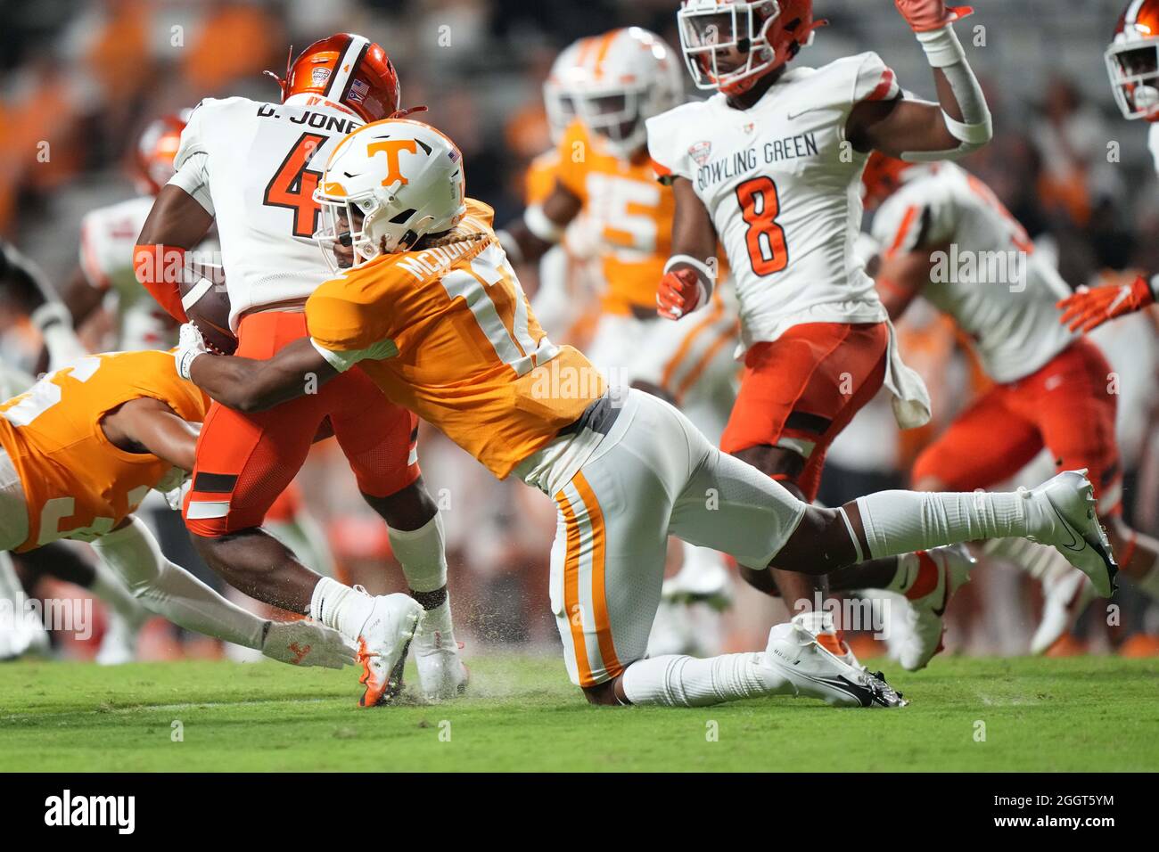 02 septembre 2021 : Tamarion McDonald #12 des Tennessee Volunteers se ...