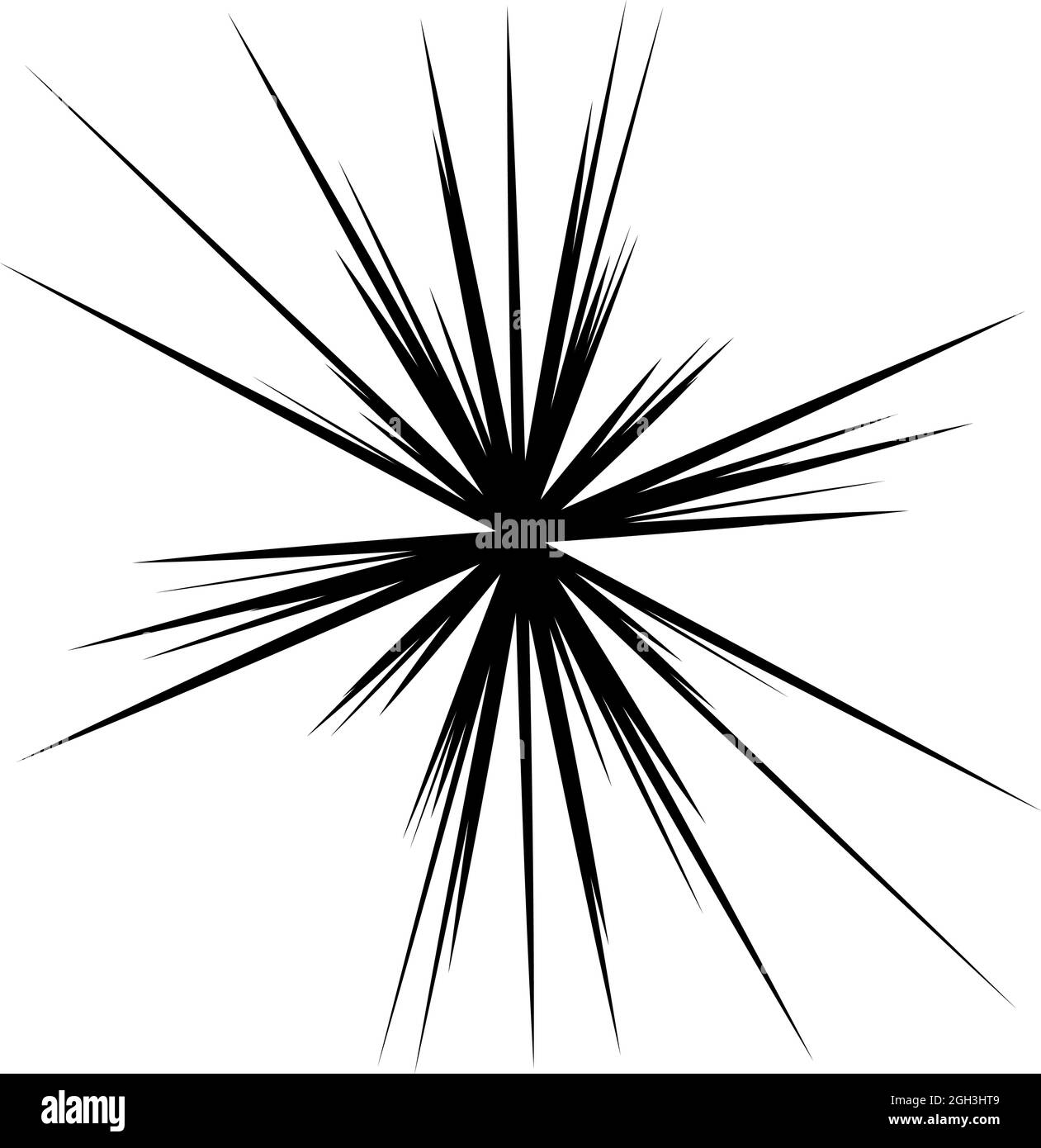 Radiales, rayons dynamiques rayonnants, lignes de faisceaux. Élément d ...