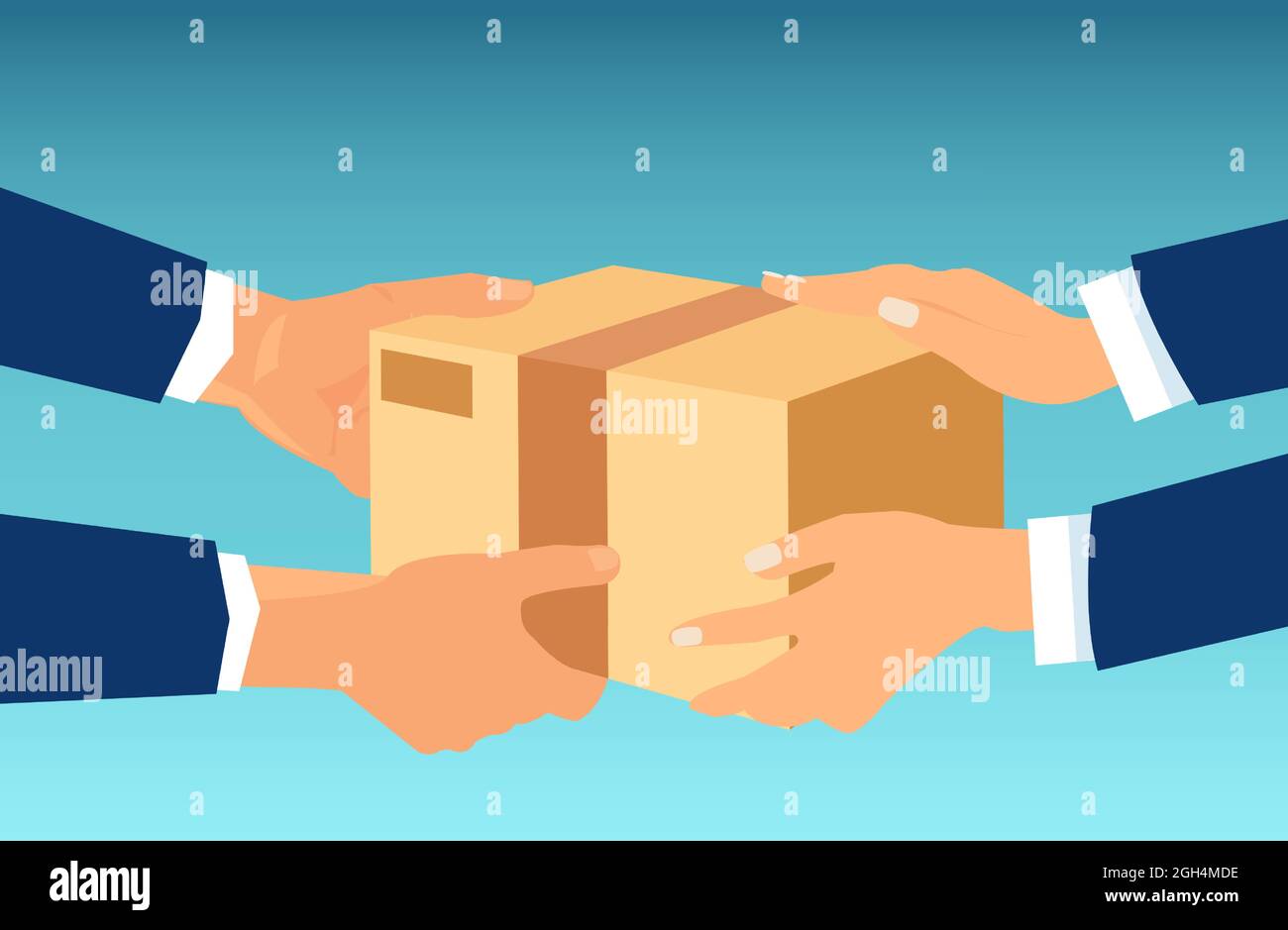 Mains en carton Banque d'images vectorielles - Alamy