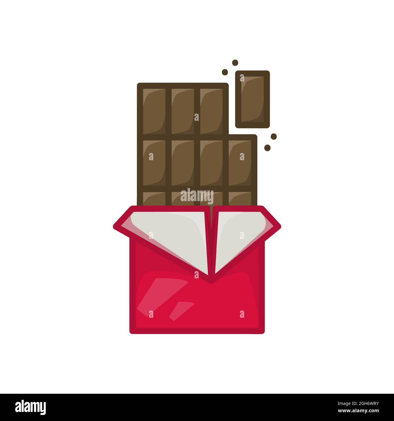 Icône de plat de chocolat. Pictogramme pour le Web. Trait. Dessert ...