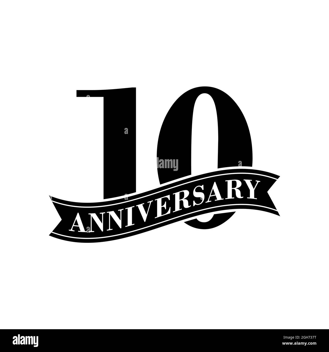 Logo anniversaire 10 ans Banque de photographies et d’images à haute ...