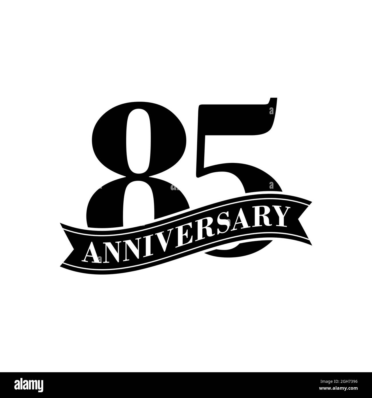 Modèle de conception d'illustrations vectorielles anniversaire de 85 ...