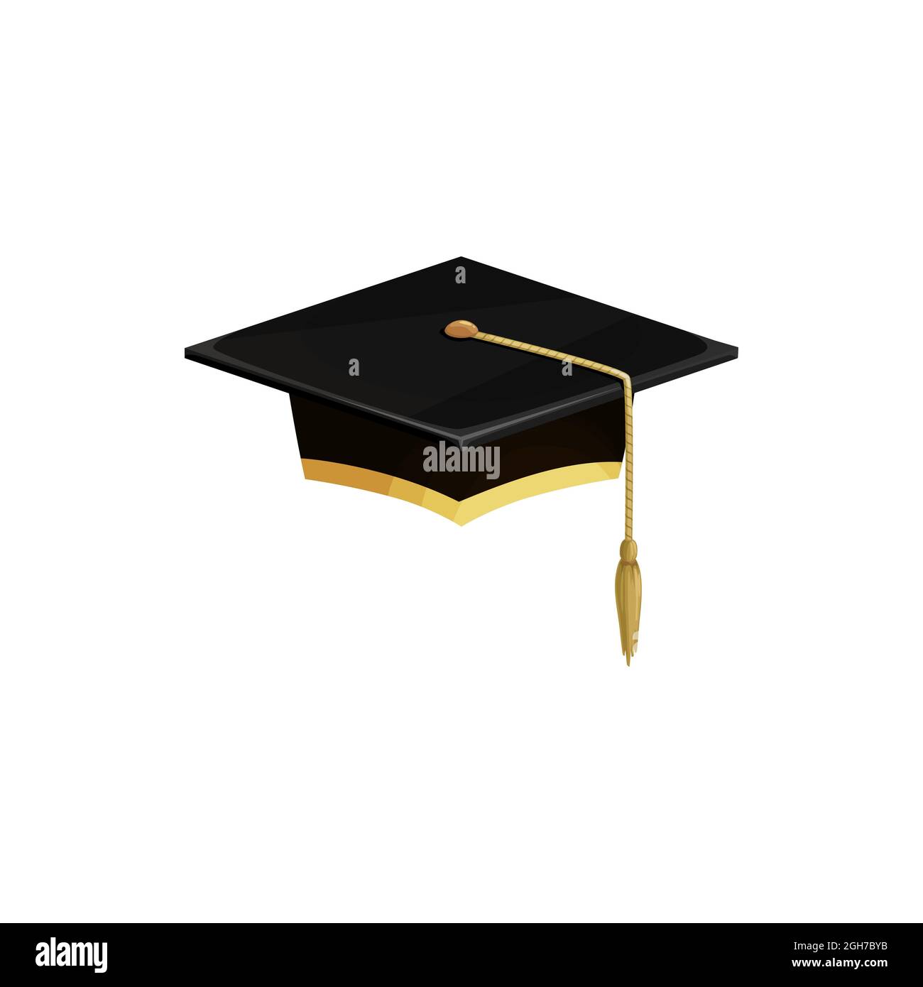 Chapeau de diplôme ou chapeau d'université, icône de vecteur d ...