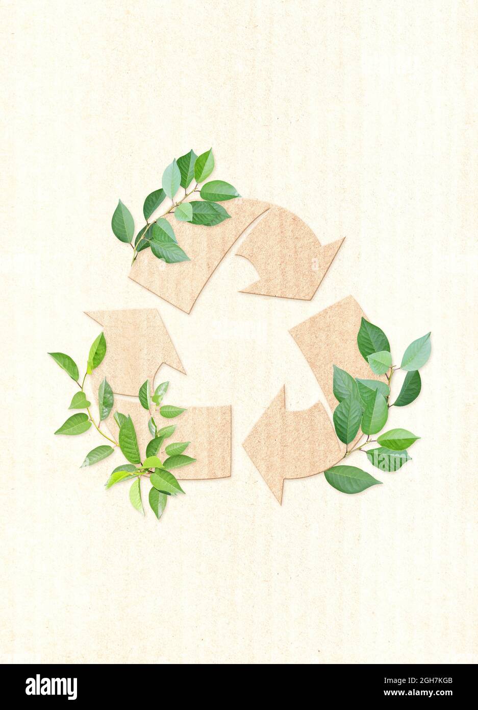 Concept écologique et zéro déchet. Les flèches recyclent le symbole et ...