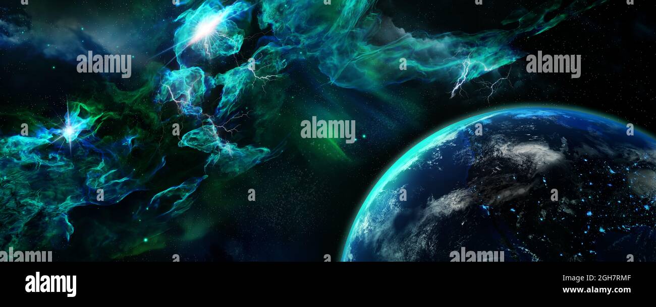 Arrière-plan cosmique. Arrière-plan de l'espace de l'univers avec la ...